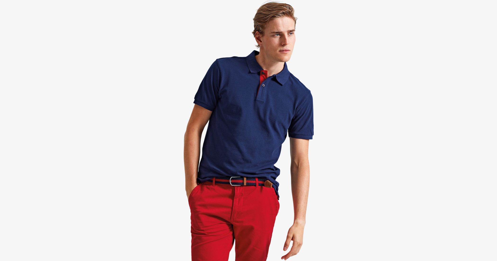 Polo personnalisé - AQ012 - Polo contrasté coupe classique homme ...